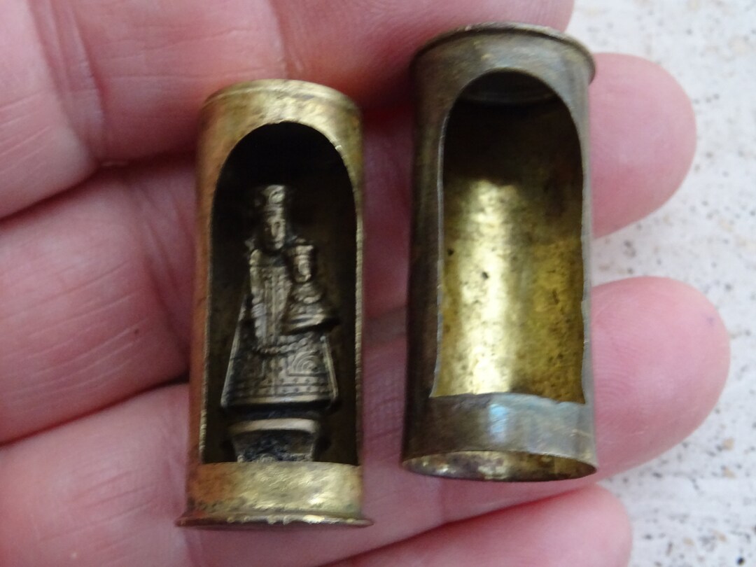 Religious Antique French Catholic Copper Pocket Shrine Chapel Relic ...