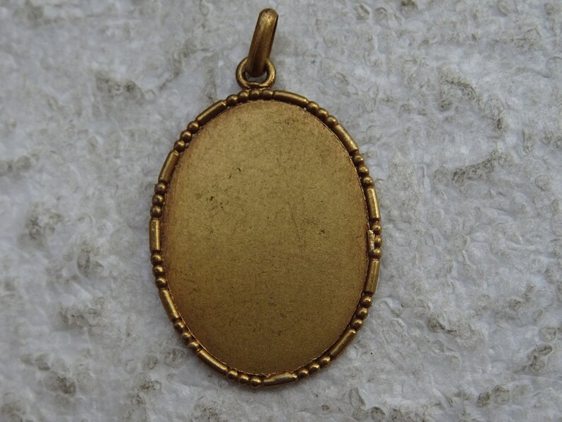 Religious Antique French Gothic Vermeil Gold Plated Medal Pendant ...