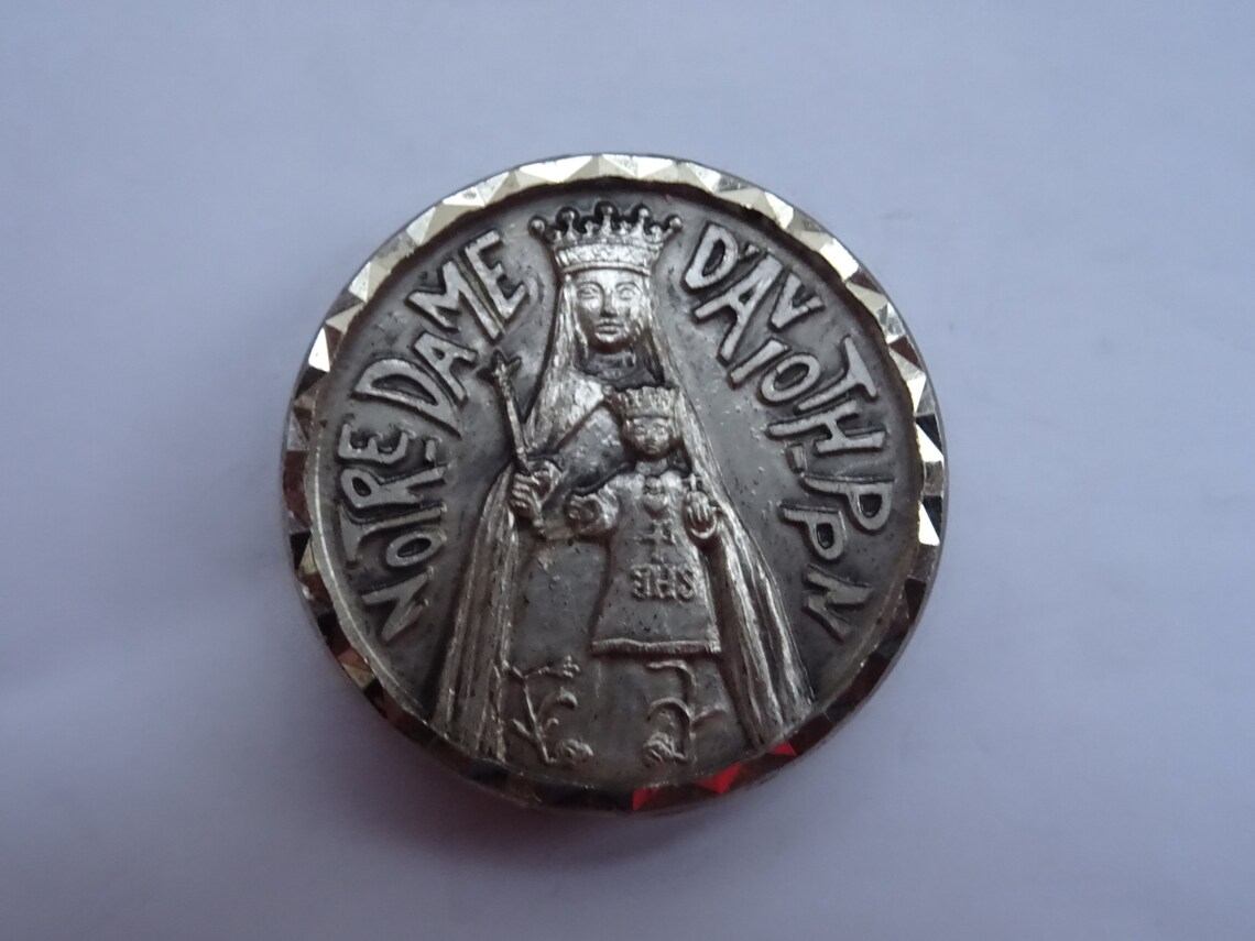 Religious Silvered Catholic Magnet of Holy Virgin Mary Our - Etsy