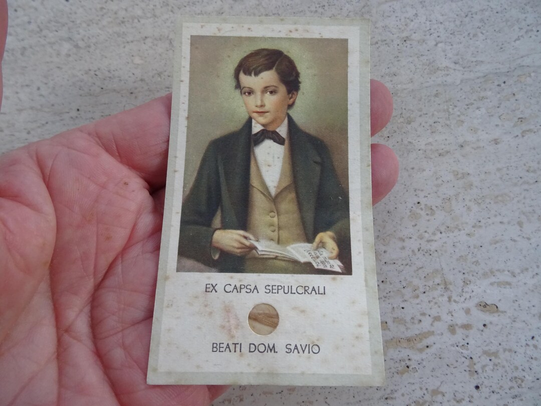 Religious Antique Catholic Card Shrine With Relic of Saint Dominic ...