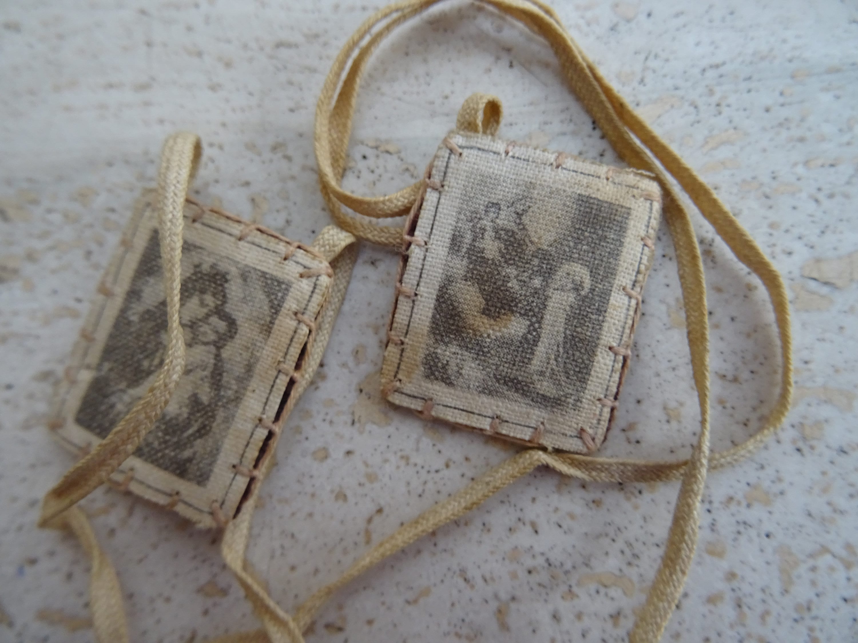 Religious Antique Catholic Scapular Reliquary Relic Shrine Cards ...