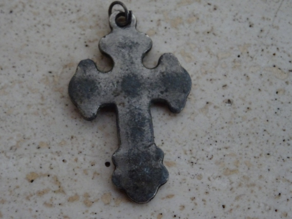 Religious Antique French Silver Plated Catholic Crucifix Pendant Cross ...