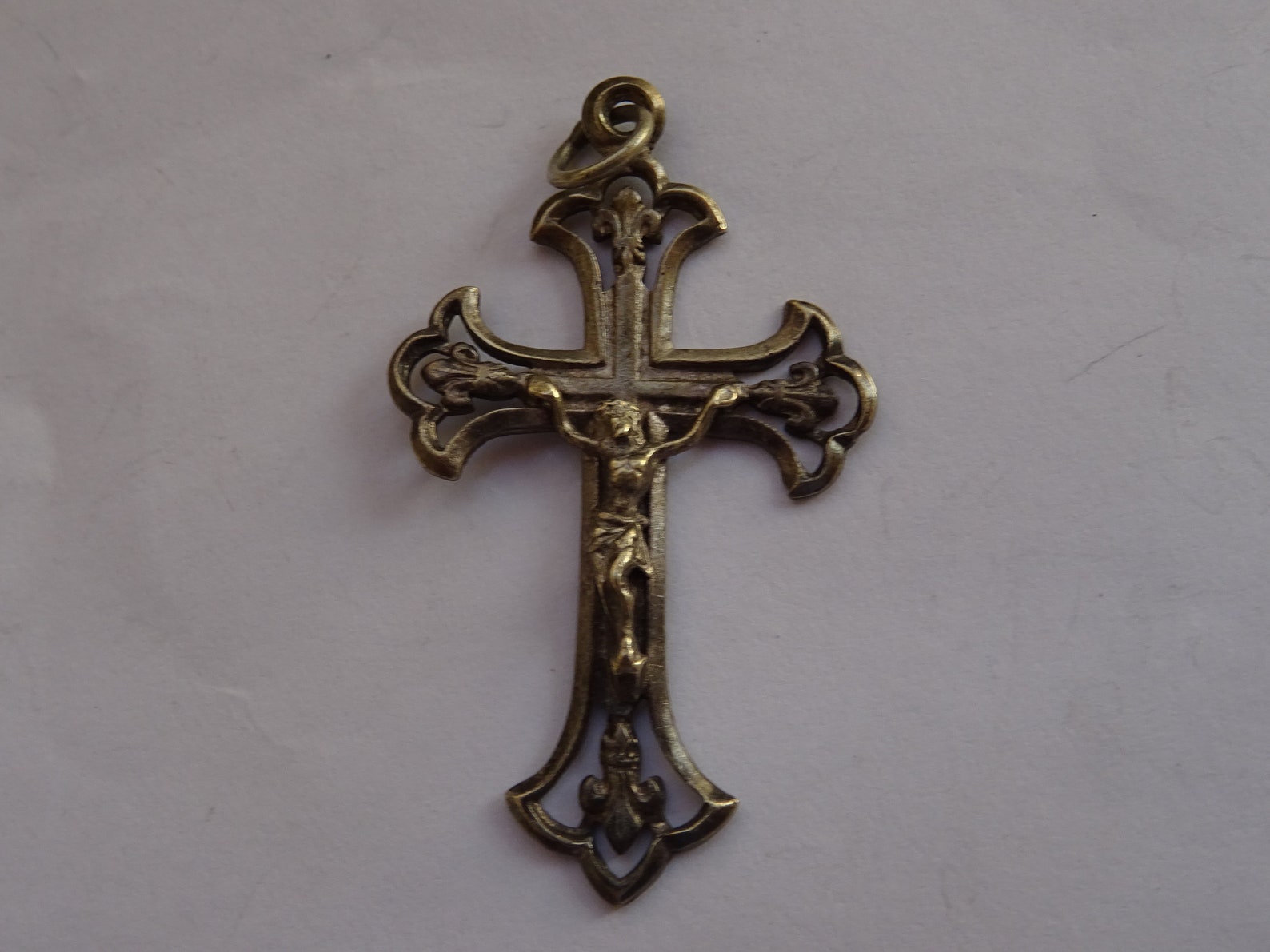 Religious Antique French Catholic Crucifix Pendant Cross Pectoral Cross ...
