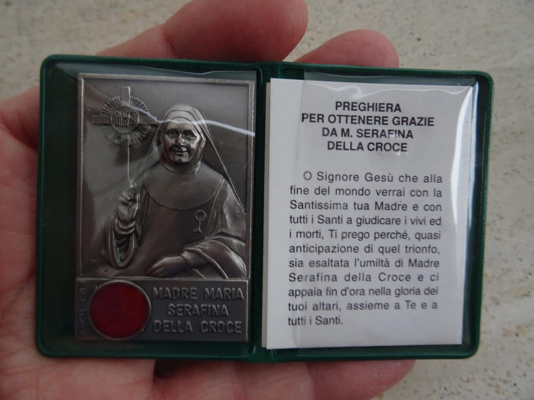 Religious Catholic Card Shrine With Relic of Saint Maria Serafina Del ...