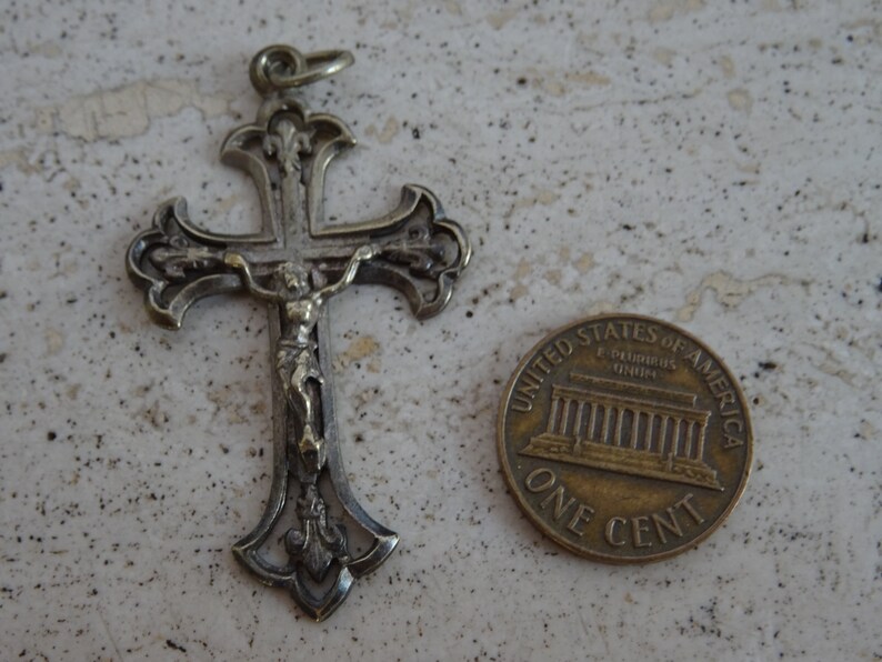 Religious Antique French Catholic Crucifix Pendant Cross - Etsy
