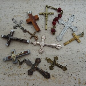 Lot of 11 Religious Antique French Christian Catholic Crucifixes ...