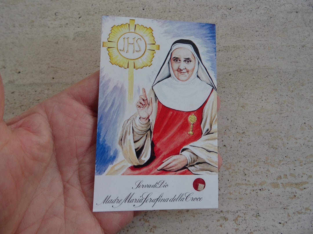 Religious Catholic Card Shrine With Relic of Saint Maria Serafina Del ...