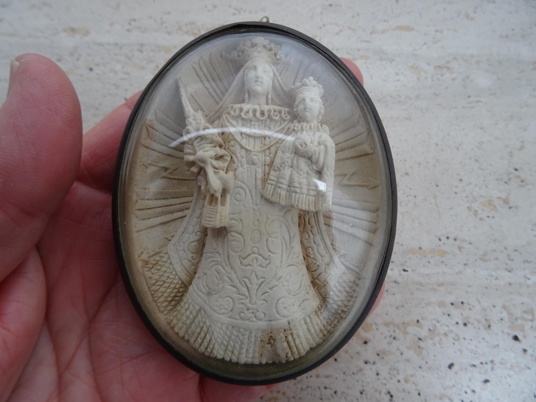 Religious Antique French Catholic Copper Reliquary Shrine Relic ...