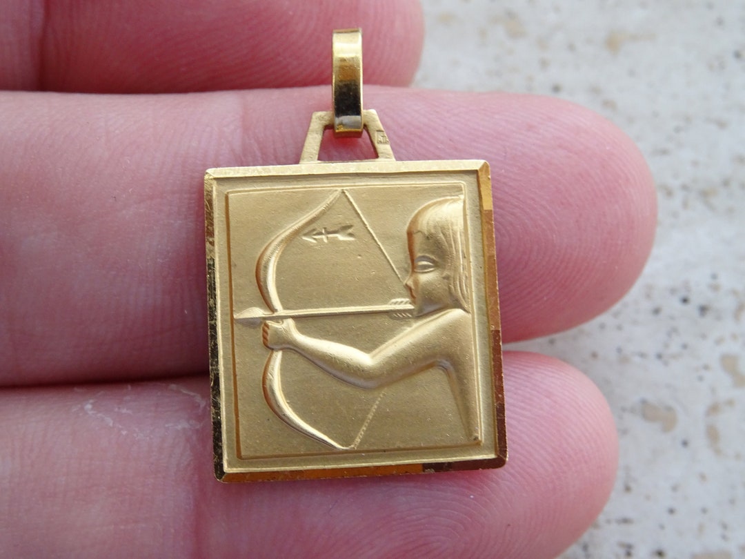 Vintage Vermeil Gold Plated ( MARKED ) Zodiac Constellation Medal ...
