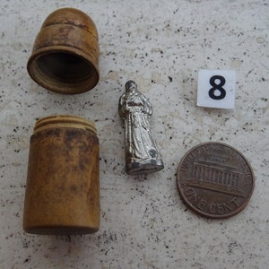 Religious Antique French Catholic Wooden Relic Pocket Shrine Altar ...