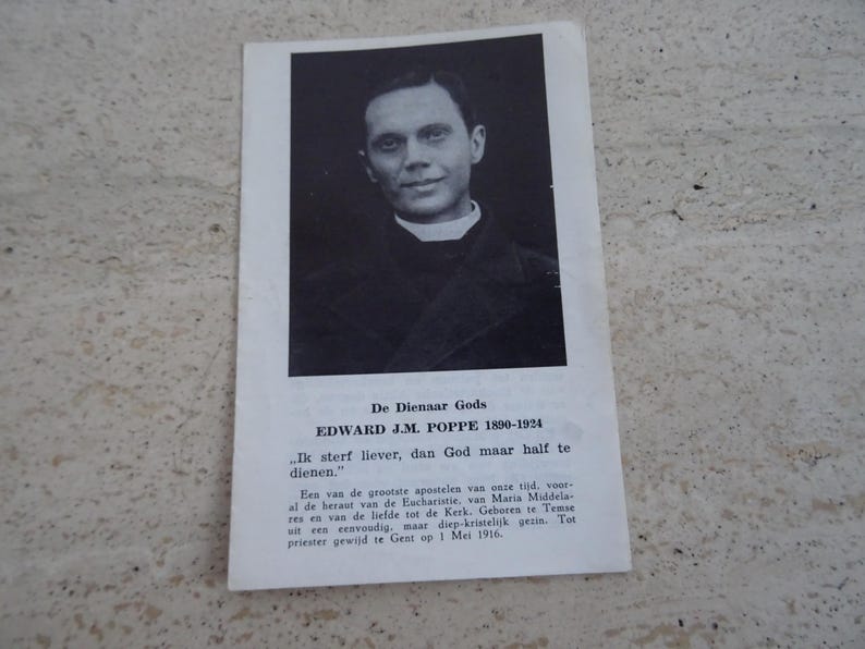 Religious Antique Catholic Shrine Card With Reliquary Relic of Saint ...