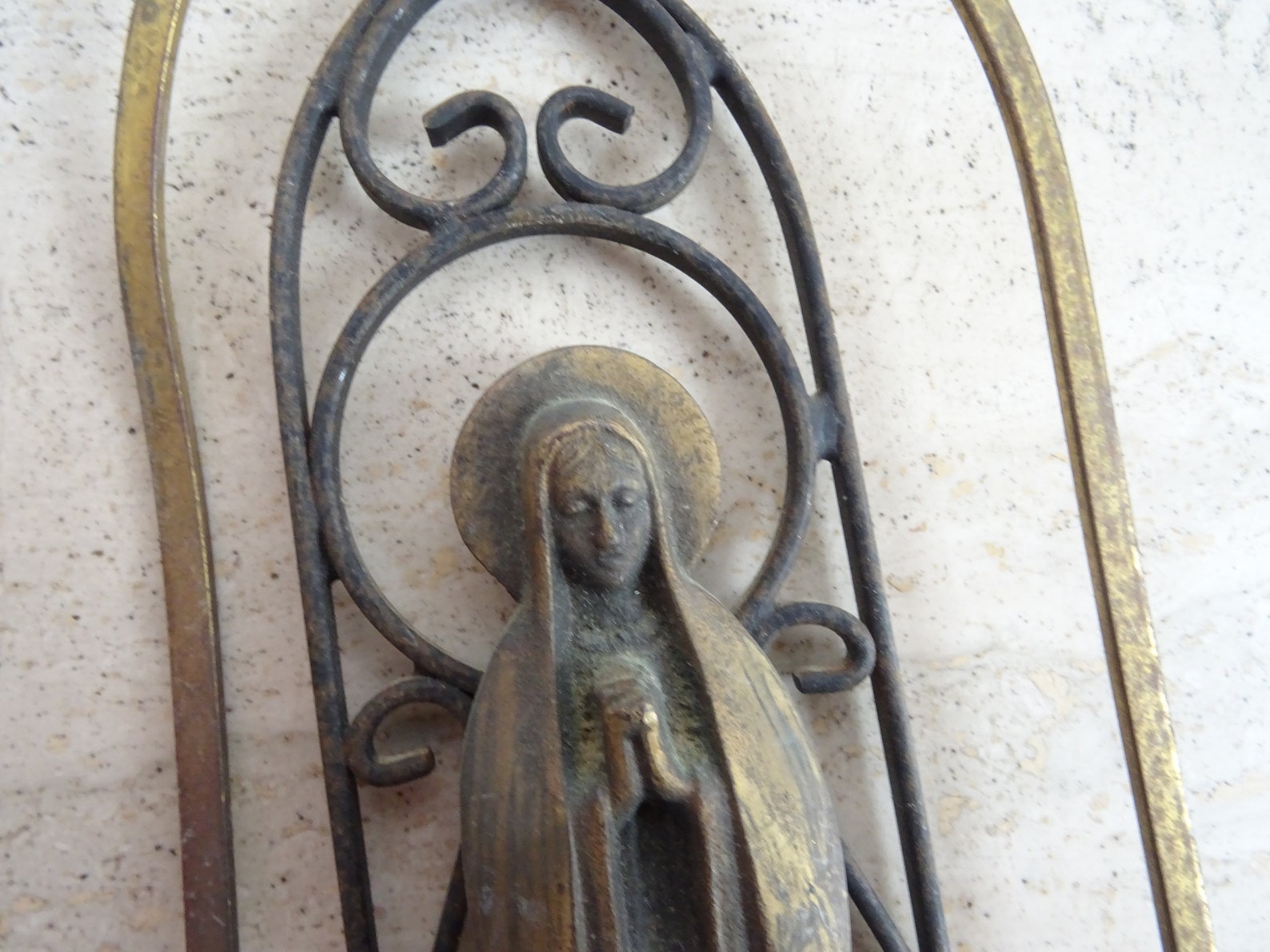 Religious Antique French Copper Catholic Statue Altar Chapel of Holy ...