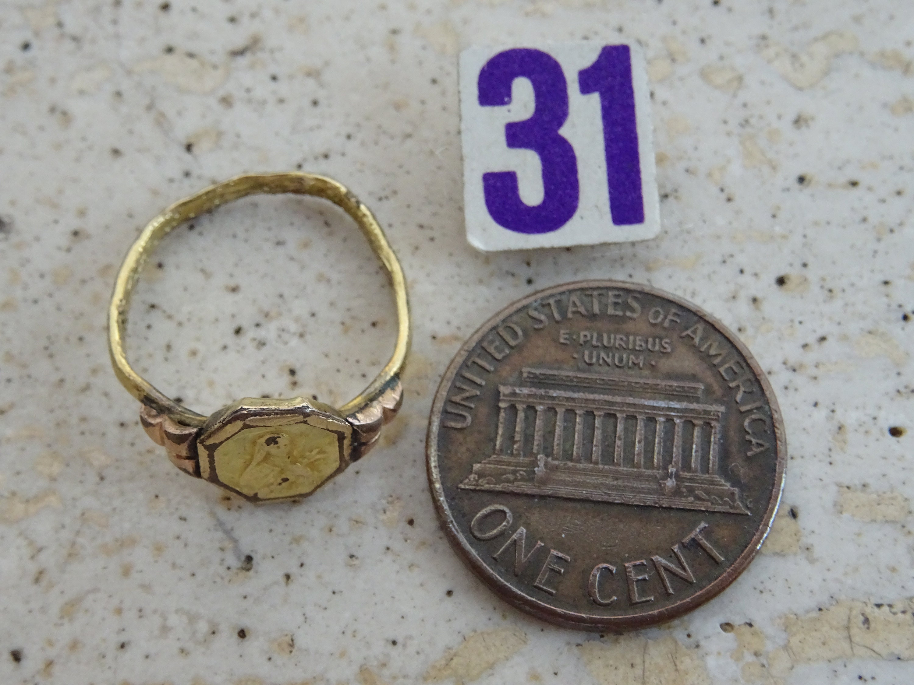 Religious Antique Vermeil Gold Plated French Catholic Ring Christian ...