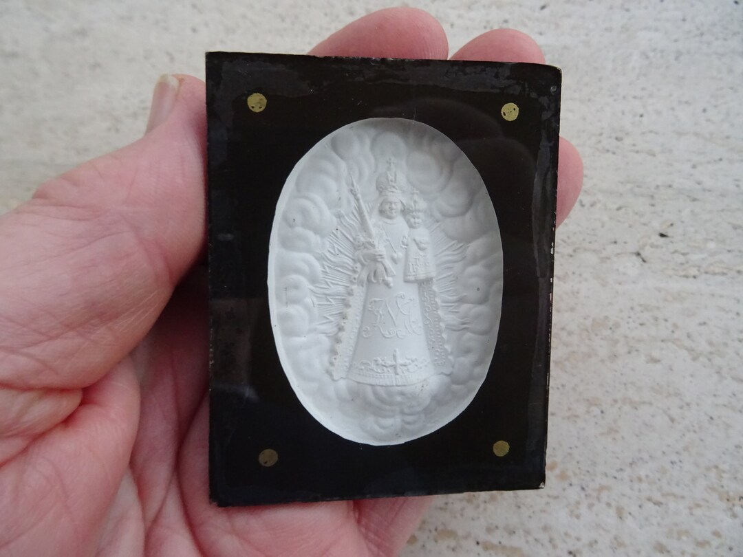 Religious Antique French Catholic Shrine Reliquary Meerschaum Pipe Clay ...