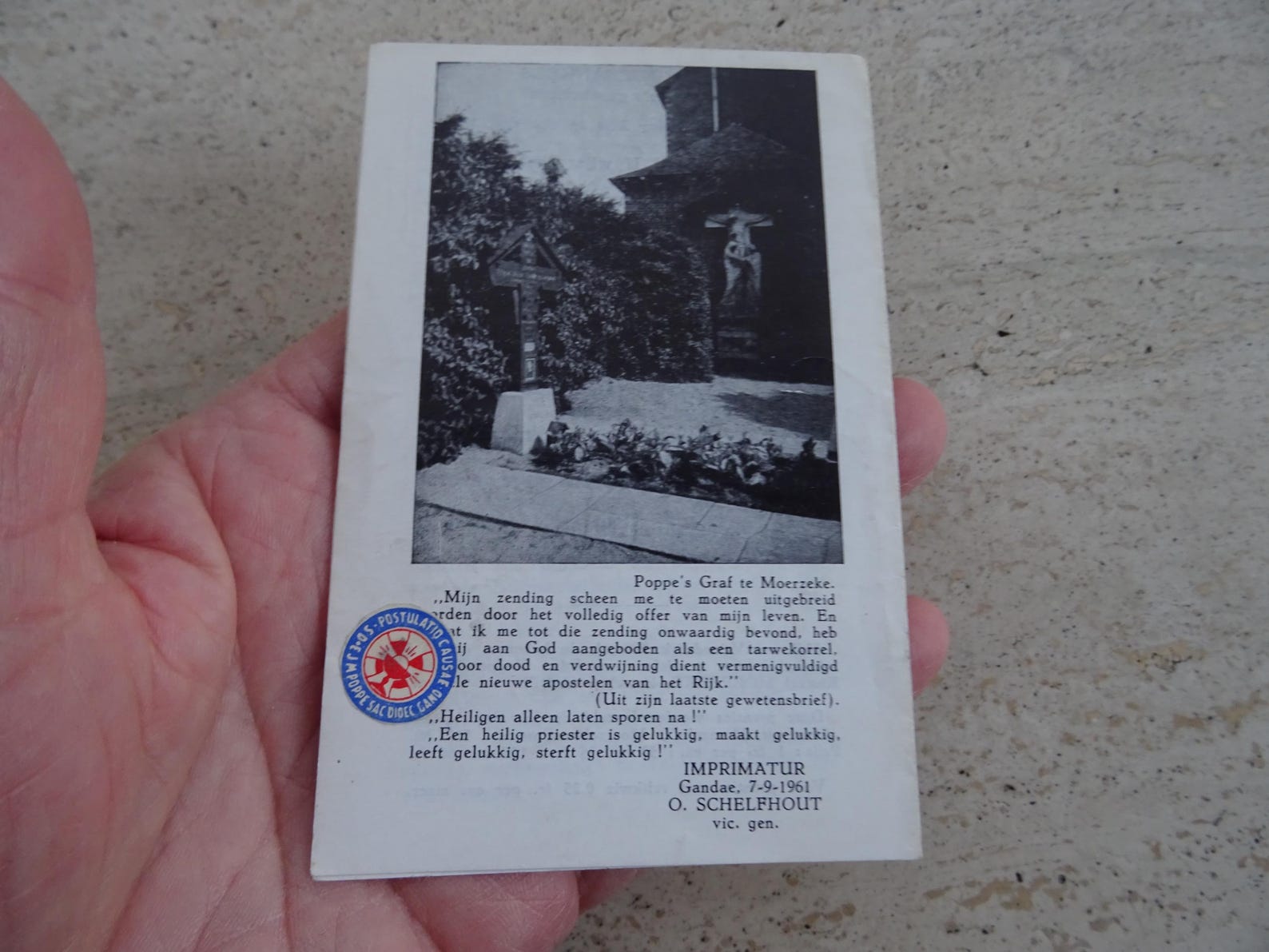 Religious Antique Catholic Shrine Card With Reliquary Relic of Saint ...