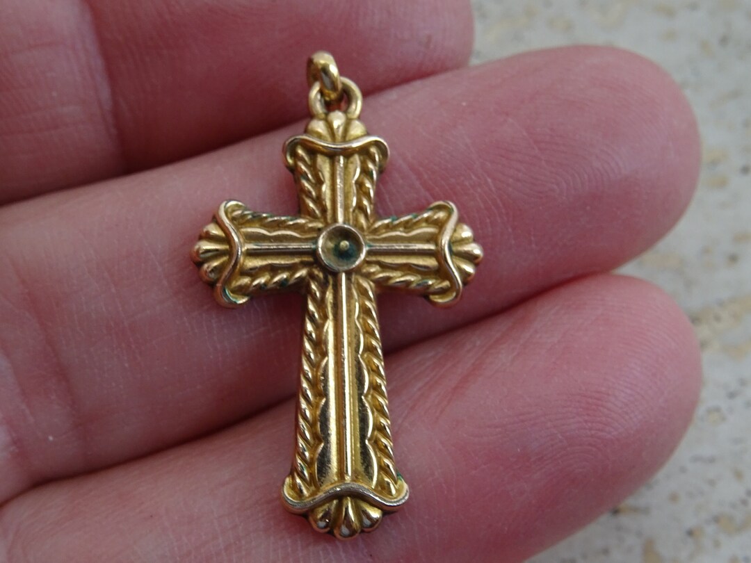 Religious Vintage French Christian Vermeil Gold Plated ( MARKED ...