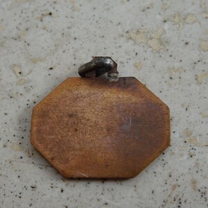 Religious Art Deco French Catholic Red Copper Catholic Medal Pendant ...