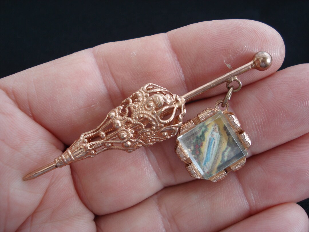 Religious French Catholic Vermeil Gold-plated Umbrella Parasol With ...