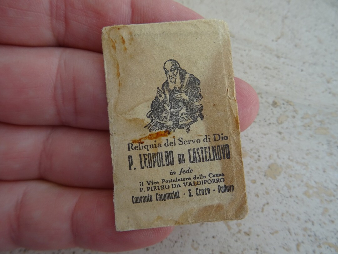 Religious Catholic Relic Shrine Reliquary From the Clothes of Father ...