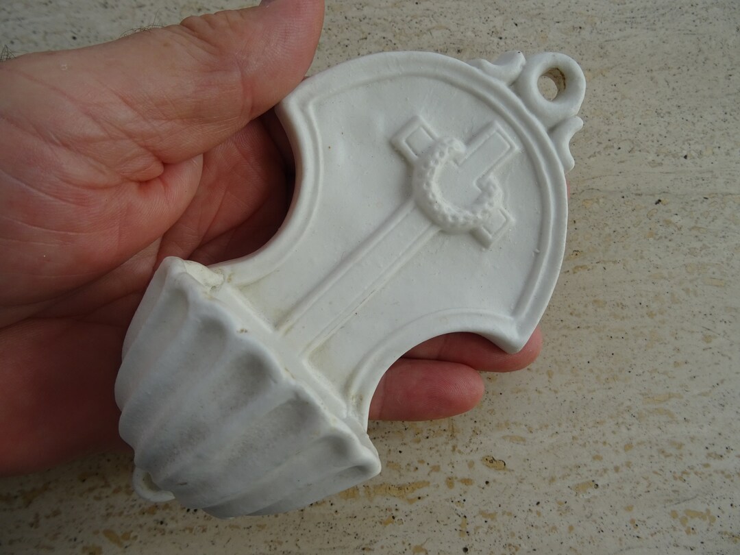 Religious Catholic Holy Water Font Stoup of Porcelain With Laurel ...
