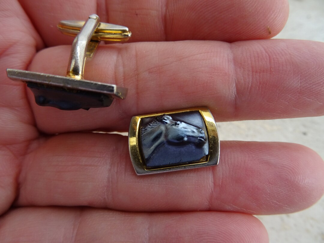 Rare French Gold Plated Vermeil Cuff Buttons With a Horse Head. - Etsy