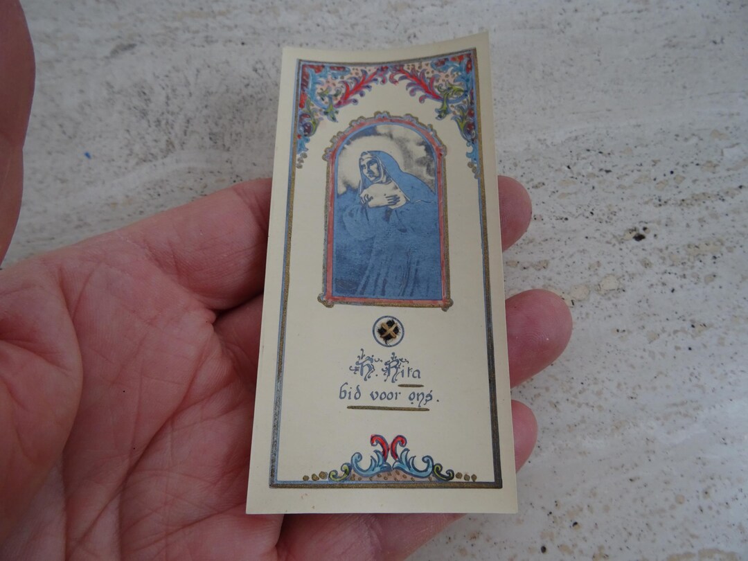 Religious Catholic Card Shrine With Relic of Saint Rita. ( BB 21 ) - Etsy