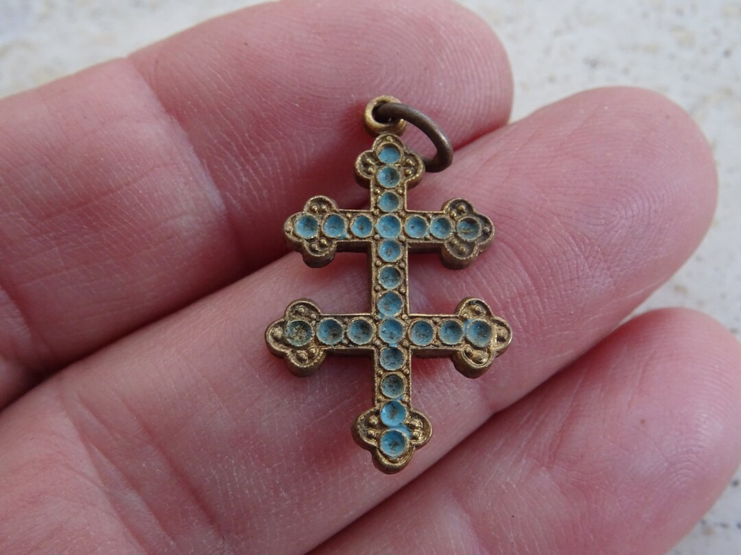 Religious Antique French Catholic Christian Copper Lotharian Cross ...