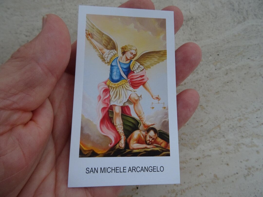 Religious Catholic Card of Saint Michael Archangel. ( T 10 ) - Etsy
