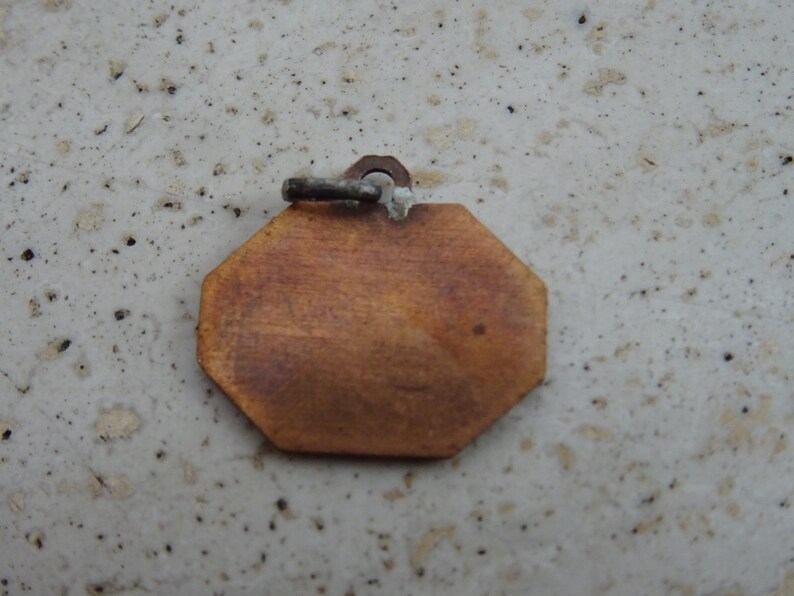 Religious Antique French Art Deco Red Copper Catholic Medal Pendant ...