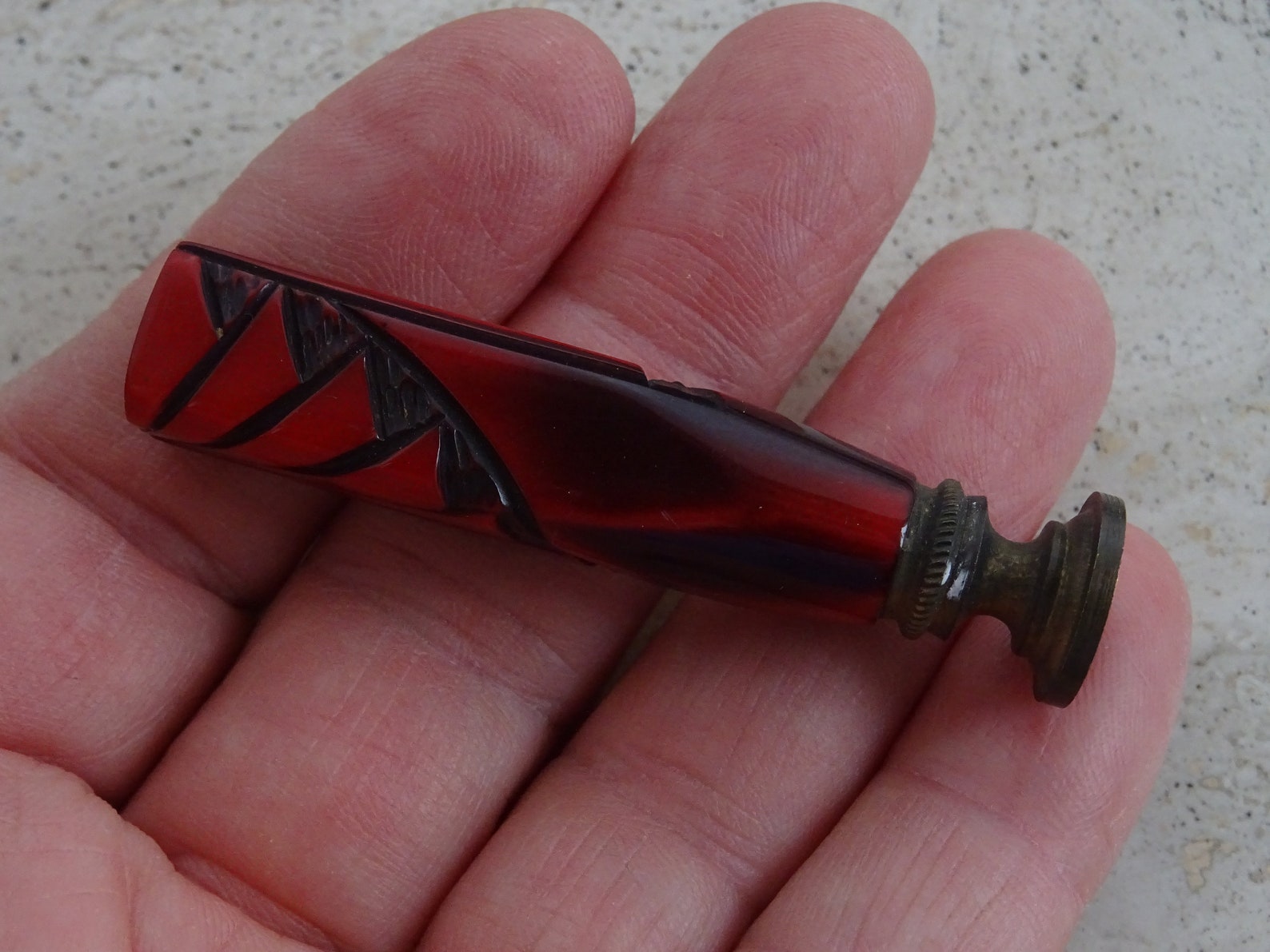 Antique French Copper Bakelite Sealing Wax Stamp Seal Brand. ( 2 ) - Etsy