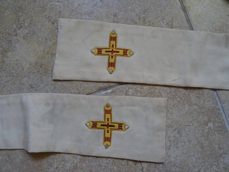 Antique Religious Catholic Embroidered Clergy Priest Stola of Cloth for ...