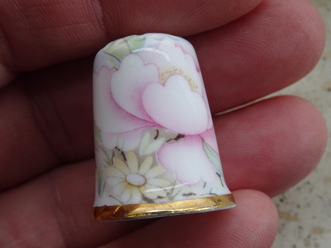 Vintage French Porcelainen Thimble Thimbleful With a Rose. ( E 7 ) - Etsy
