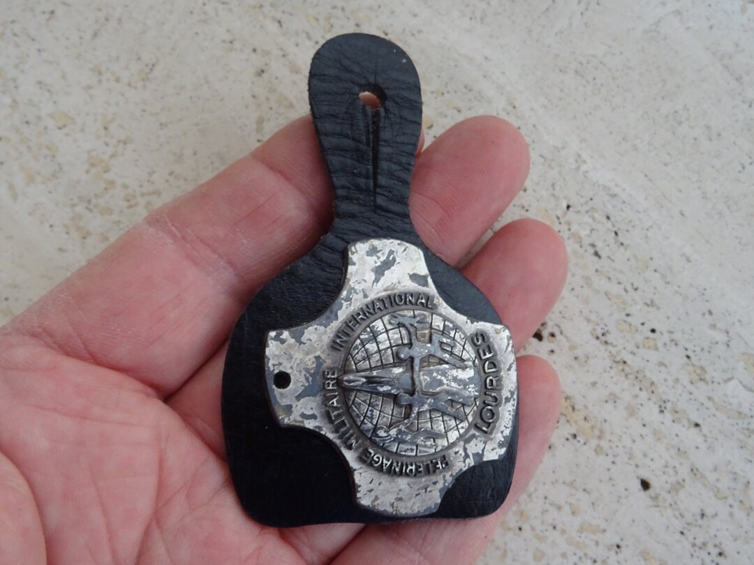 Religious Antique French Catholic Medal Insignia Badge of Holy Virgin ...