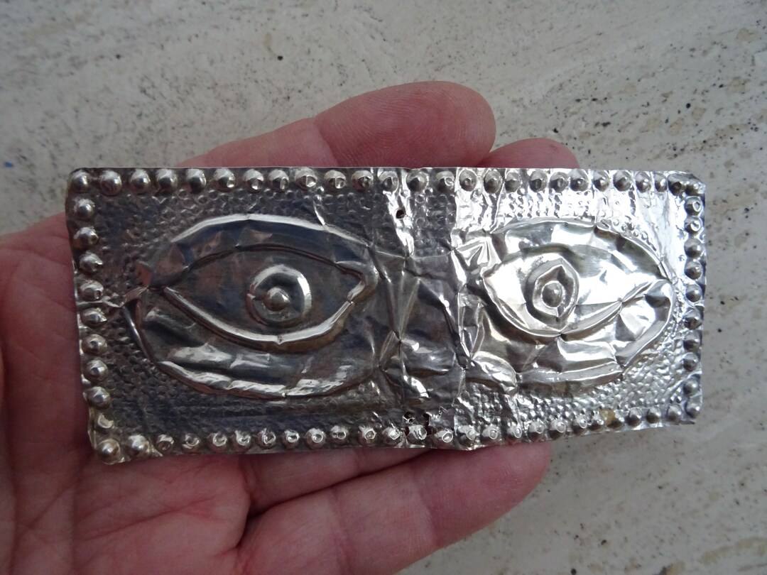 Stunning Vintage Silver Ex Voto Religious Votive With Eyes From the ...