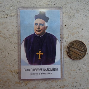 Religious Catholic Card Shrine Reliquary Relic of the Cloth of Blessed ...