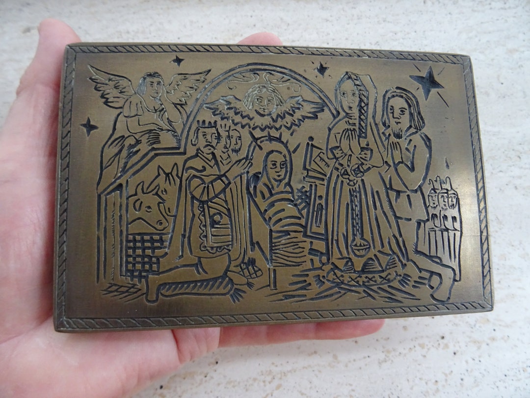 Rare Antique Religious French Catholic Plaque Model Original Engraving ...
