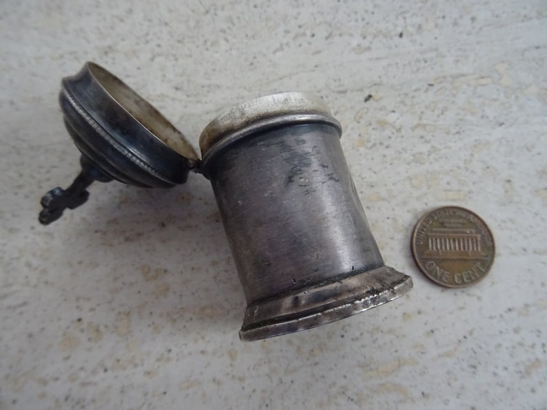Religious Antique French Silver MARKED Chrismatorium Holder Shrine ...