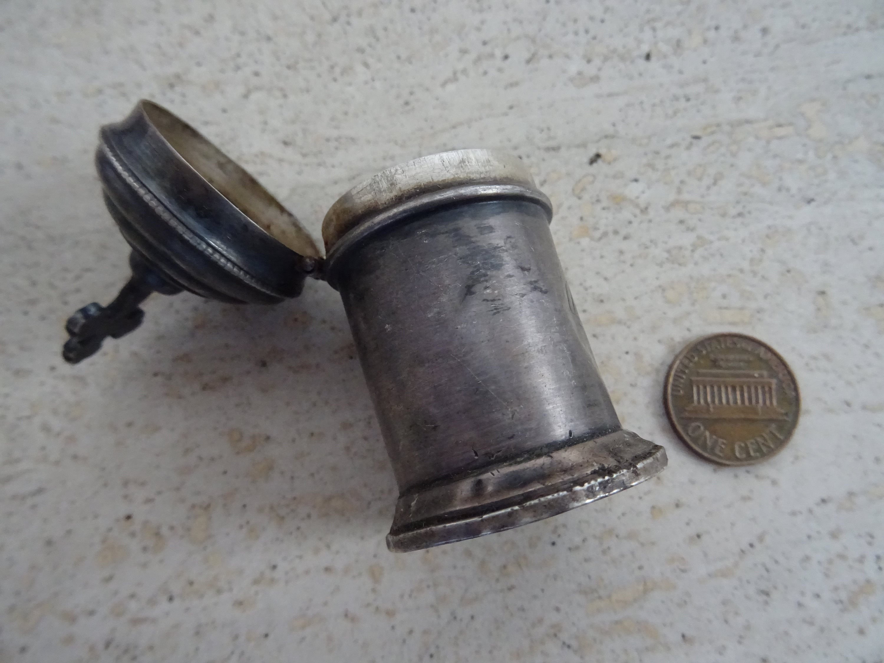 Religious Antique French Silver MARKED Chrismatorium Holder Shrine ...