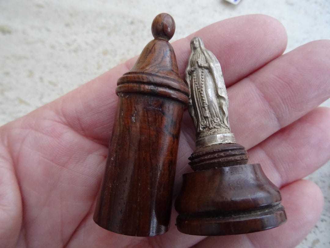 Religious Antique French Catholic Wooden Altar Relic Pocket Shrine ...