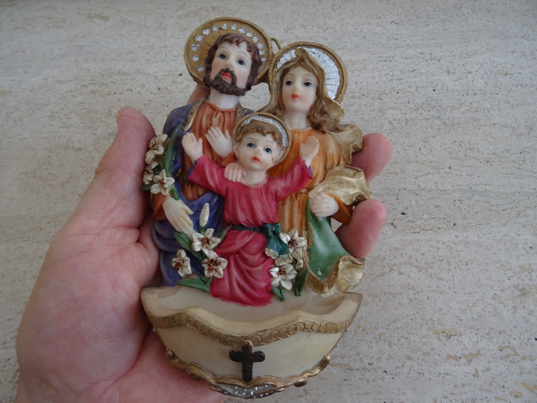 Religious Vintage Catholic French Holy Water Font Stoup of the Holy ...