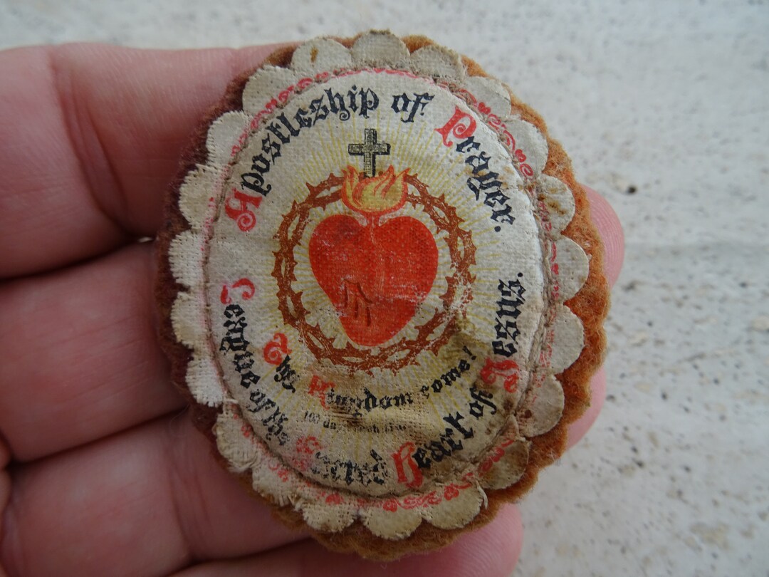 Religious Antique Catholic Relic Shrine Medal Charm Medallion Pendant ...