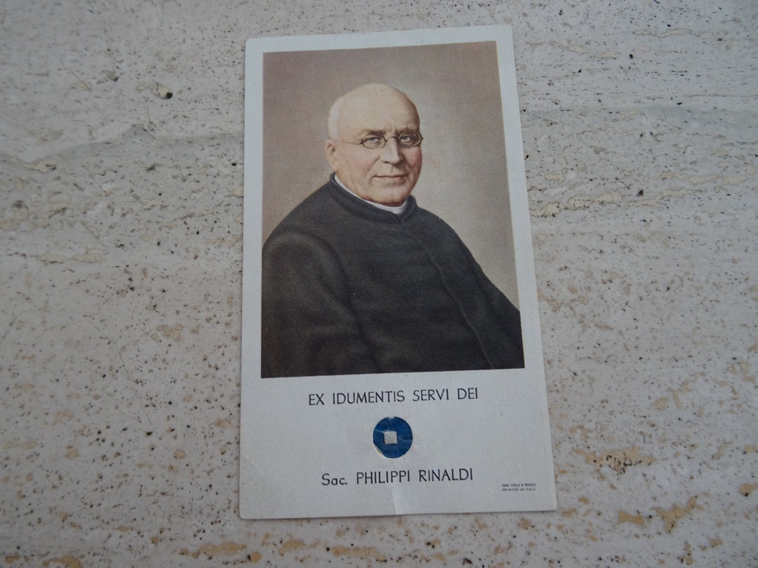 Religious Catholic Card Shrine Reliquary Relic of the Cloth of Blessed ...