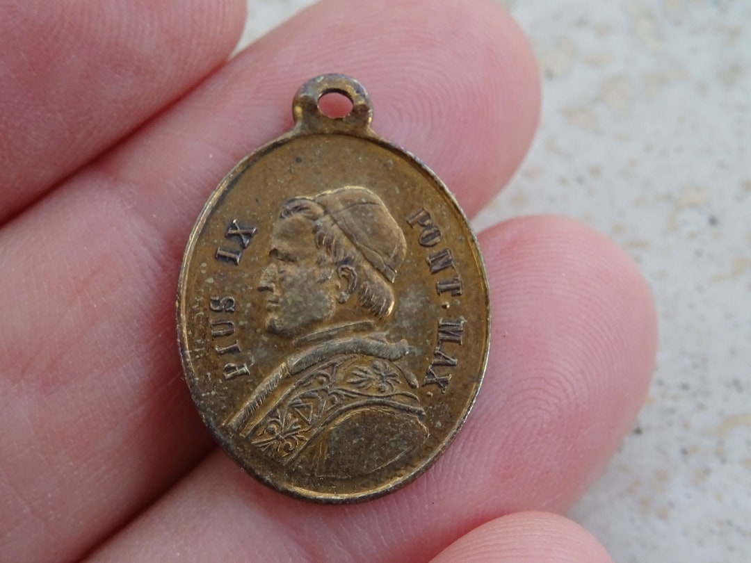 Religious Copper Catholic Medal Pendant Medallion Holy Charm of Pope ...