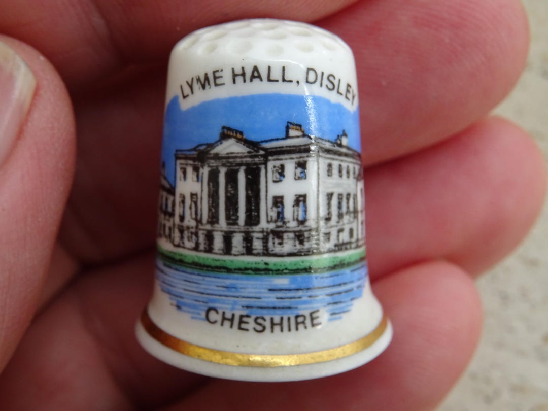 Vintage Porcelainen Thimble Thimbleful Souvenir Lyme Hall in Disley ...