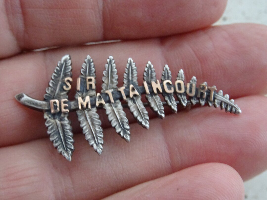 Religious Antique French Catholic Silver Plated Catholic Brooch of a ...
