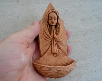 Regious Catholic Holy Water Font Stoup With a Praying Holy Virgin Mary ...