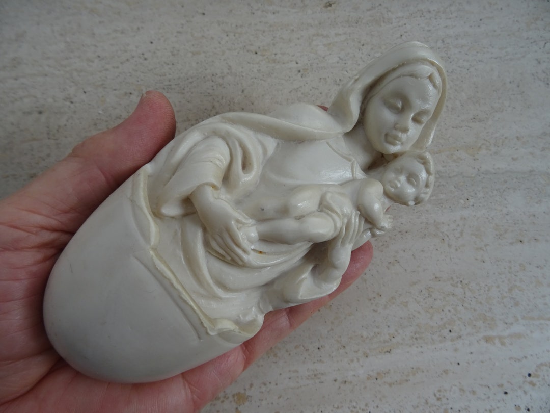 Religious Vintage Catholic Holy Water Font Stoup of Polyresin With Holy ...