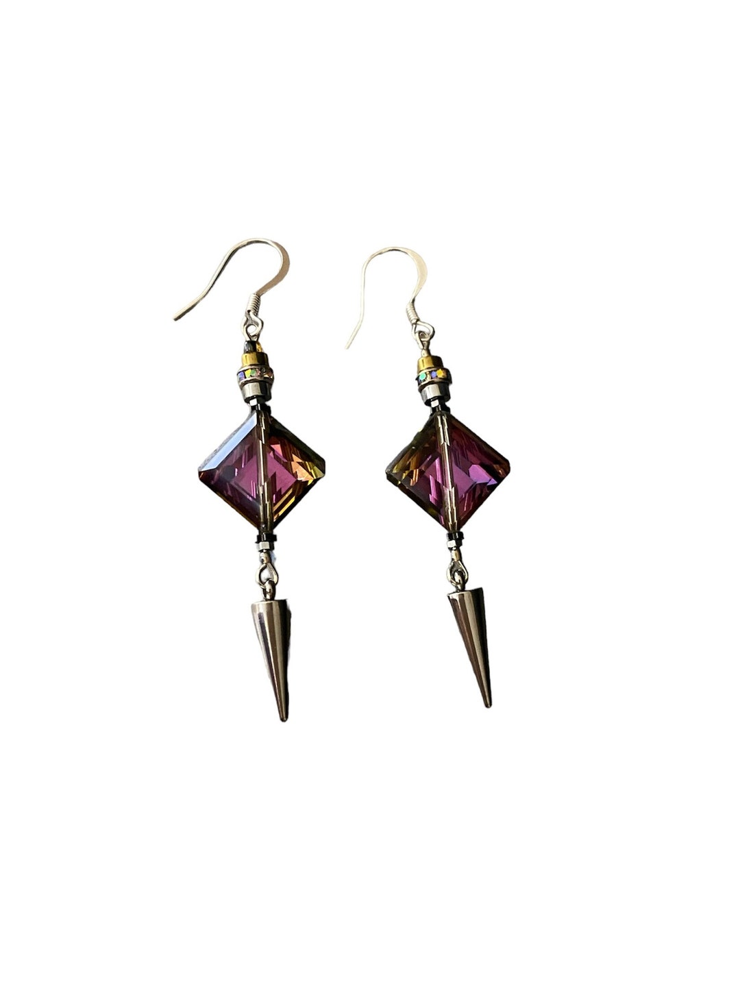 Double Sided Spike Earrings for Her or Him Cool Edgy Sleek Unisex ...