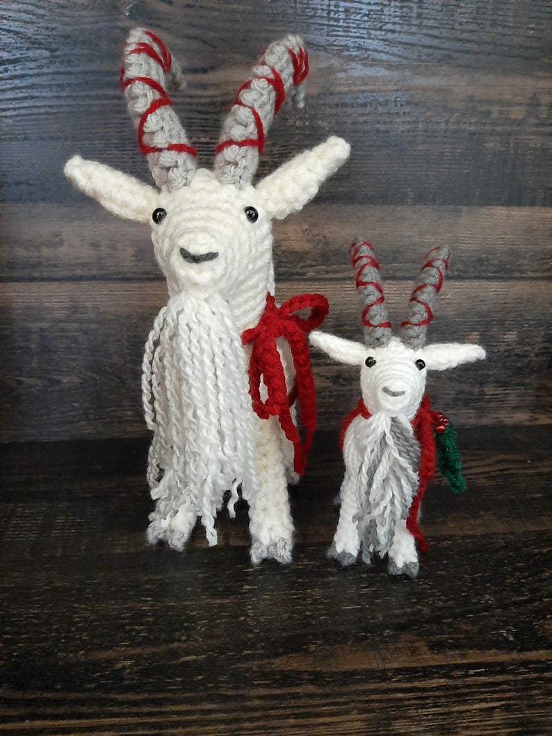 Crochet Yule Goat Ornament, Scandinavian Christmas Decor - Etsy