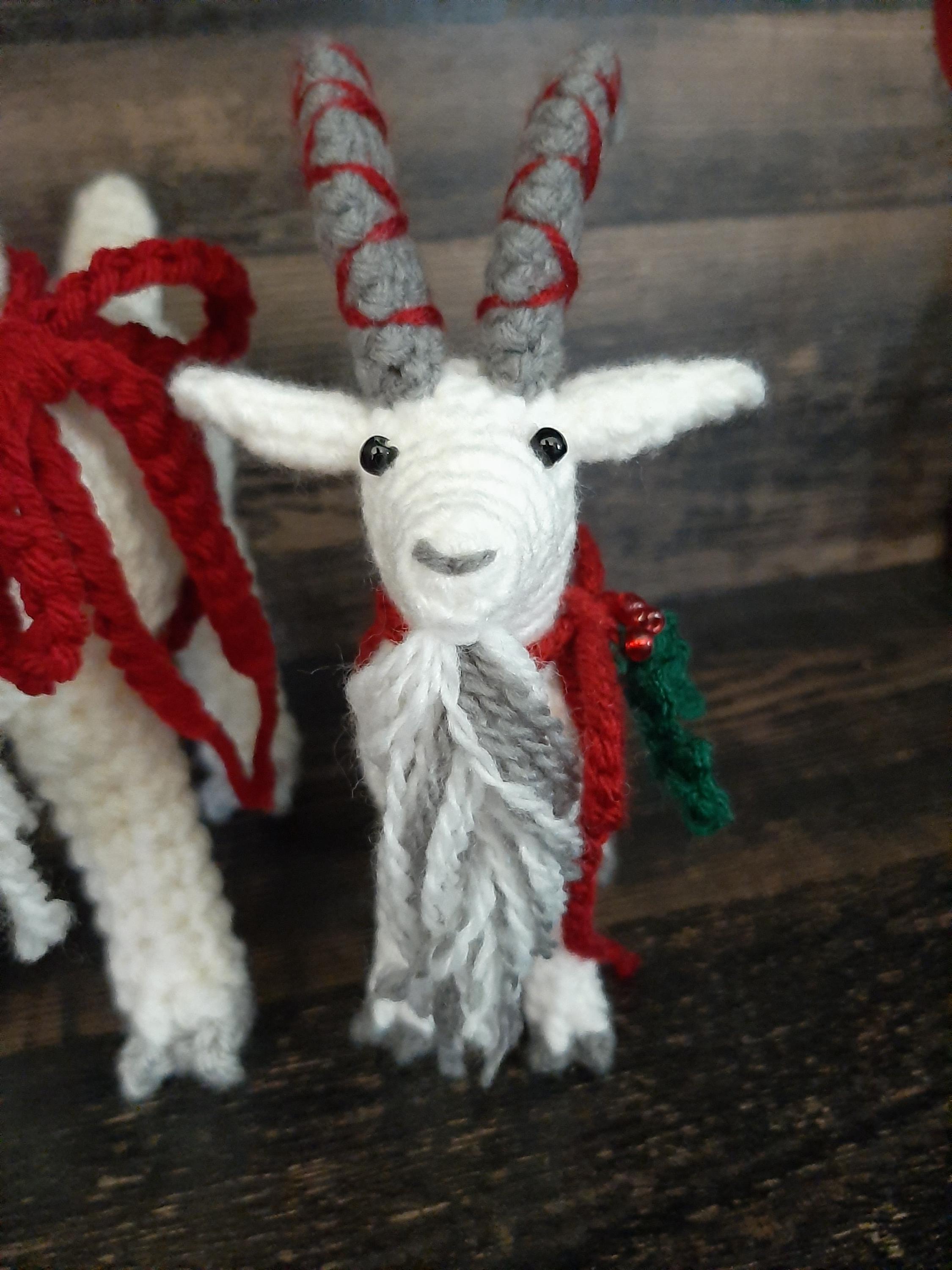 Crochet Yule Goat Ornament, Scandinavian Christmas Decor - Etsy